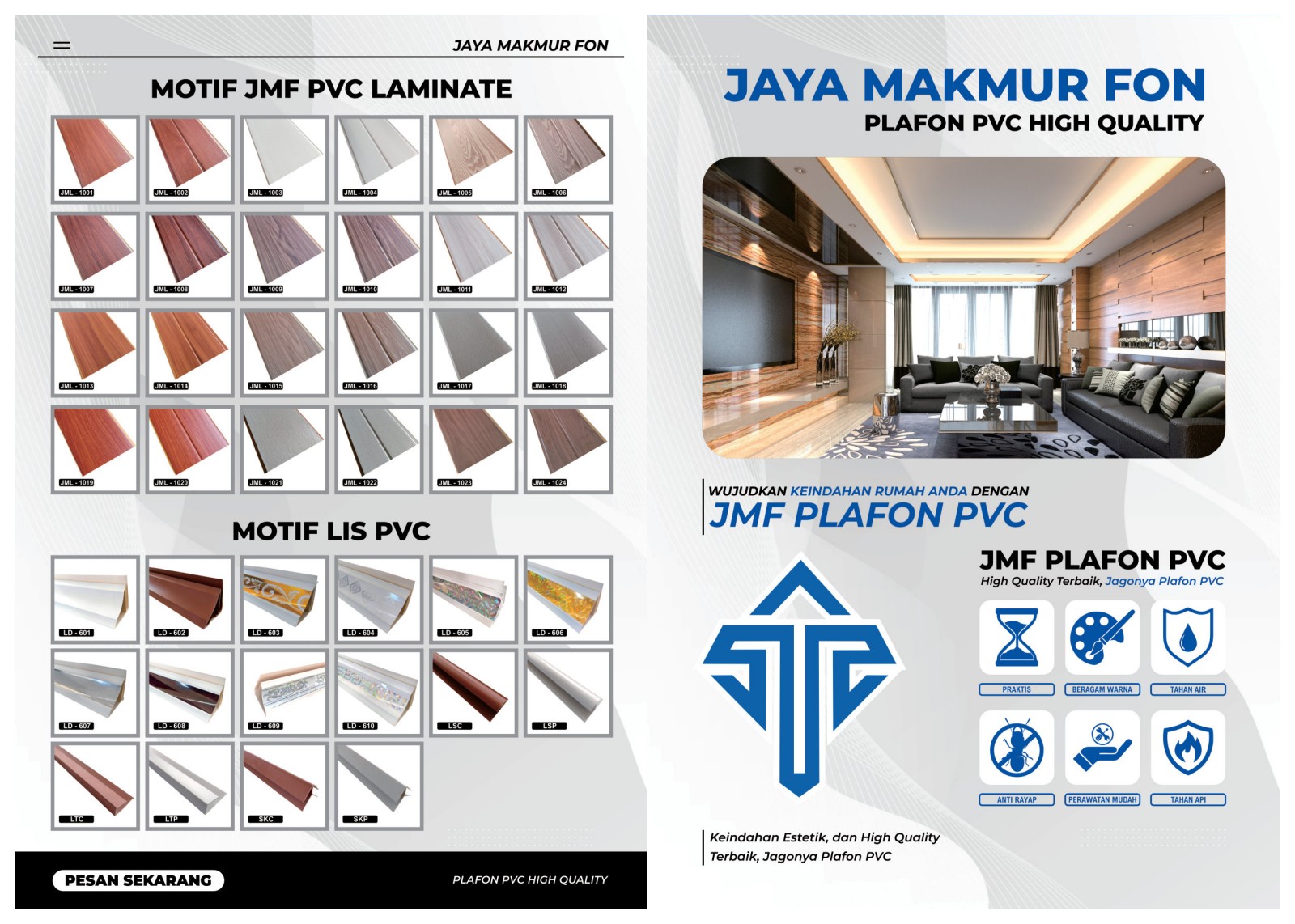Jaya Makmur Fon - Katalog Plafon PVC Berkualitas Tinggi